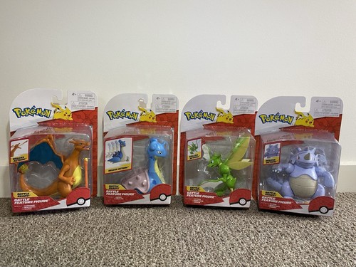 Pokemon Battle Figure Set - Charizard, Lapras, Rhydon, And Scyther ...