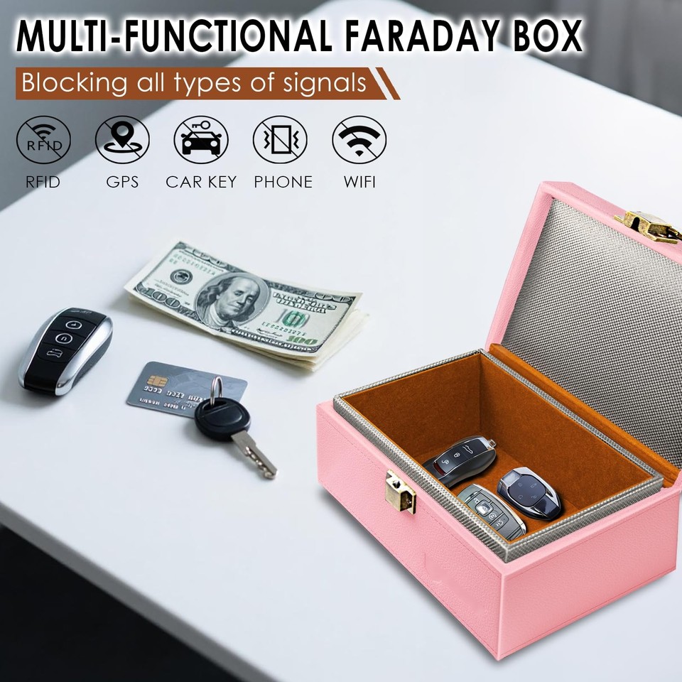Faraday Box for Car Keys, Faraday Key Fob Protector Box, Anti Theft Car ...