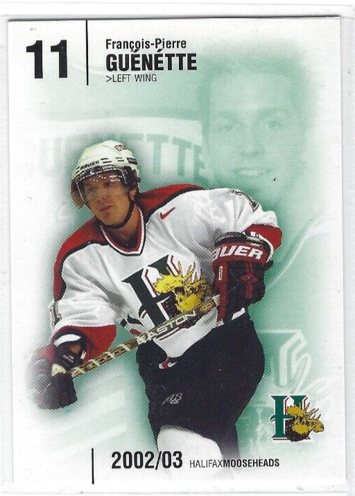2002-03 Halifax Mooseheads (QMJHL) Francois-Pierre Guenette | eBay