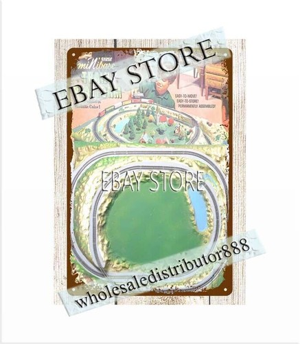 Life-Like train platform railway railroad toy hobby metal tin sign ...