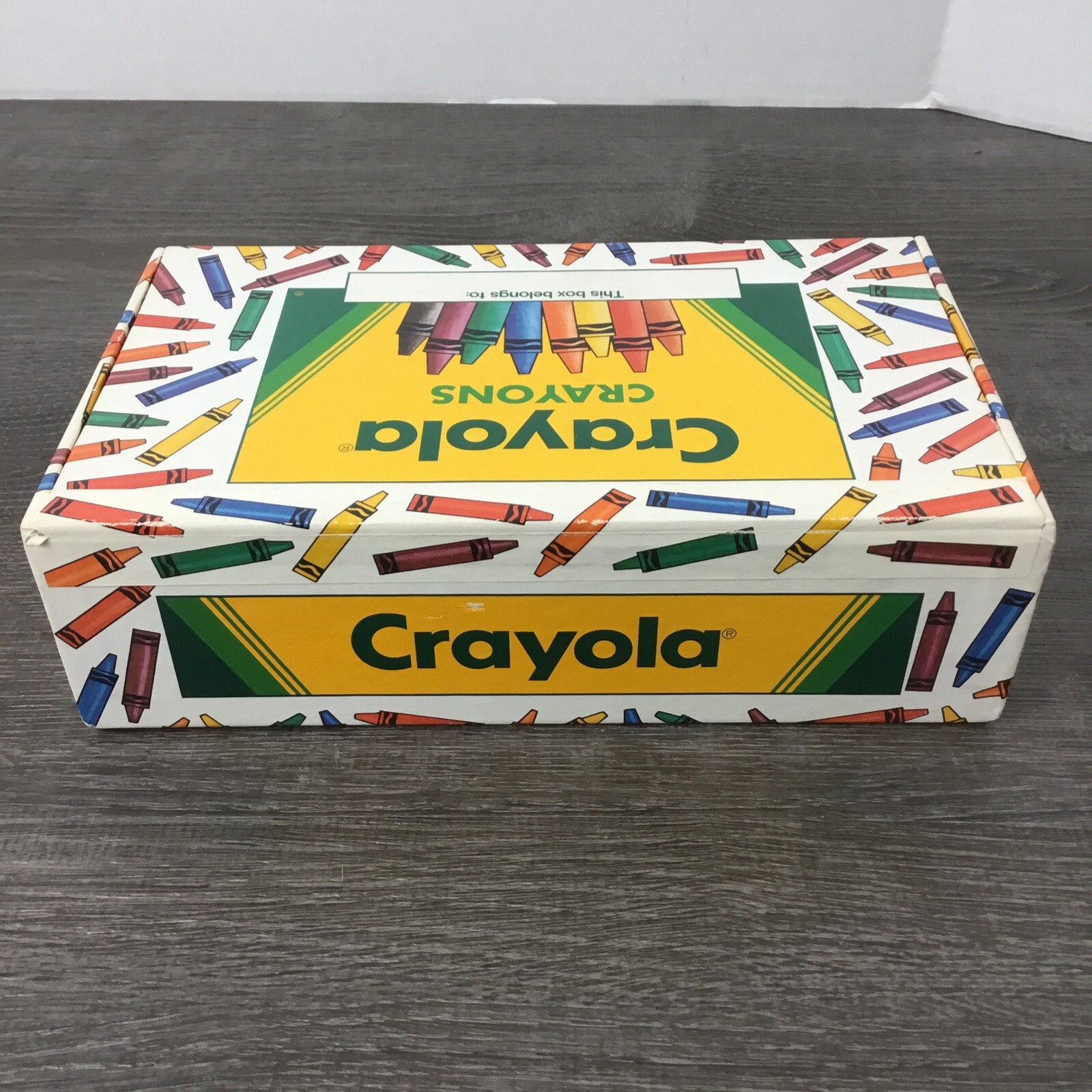 Vintage CRAYOLA Crayon Cardboard School Pencil Box Case 1992 Design ...