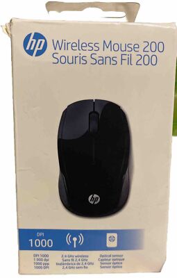 HP X200 Wireless Mouse, 2.4 GHz USB Receiver, Adjustable DPI, Long ...