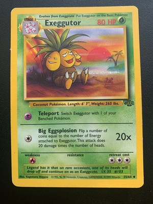 Exeggutor Jungle 35/64 Regular 1st Edition Uncommon Pokemon Trading ...