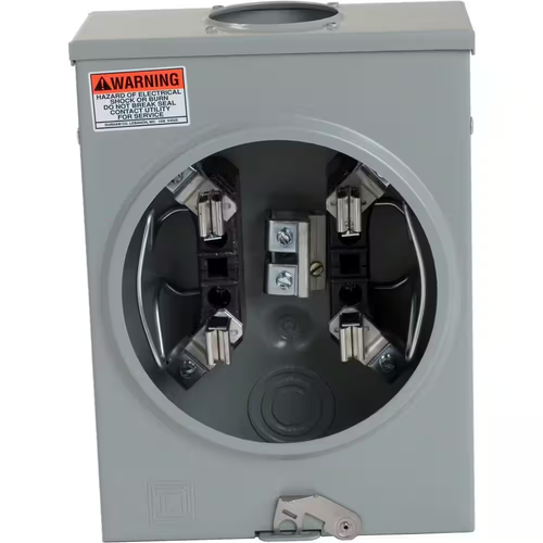 Square D 125 Amp Ringless Overhead Meter Socket for 3-Way Wire ...