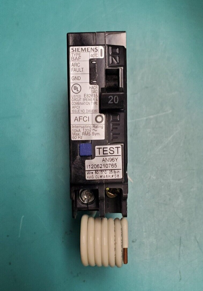 ONE PIECE - BRAND NEW TAKE-OUTS SIEMENS B120AFC COMBO TYPE ARC FAULT ...