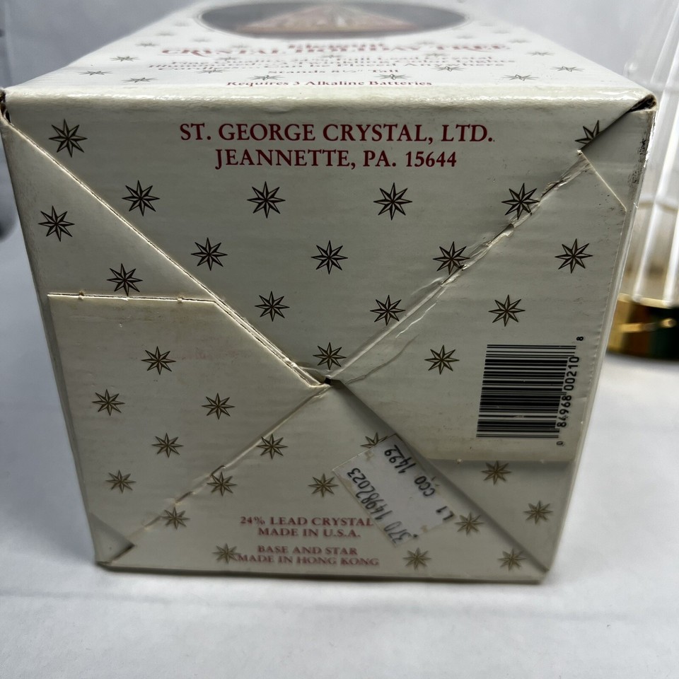 Vtg Lead Crystal Twinkling Lighted Holiday Tree St George Christmas ...