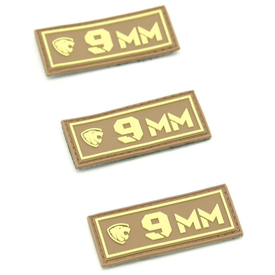 Aolamegs PVC Caliber Patch - Grey On Black Ammo 5.56 9mm 300BLK Patch ...