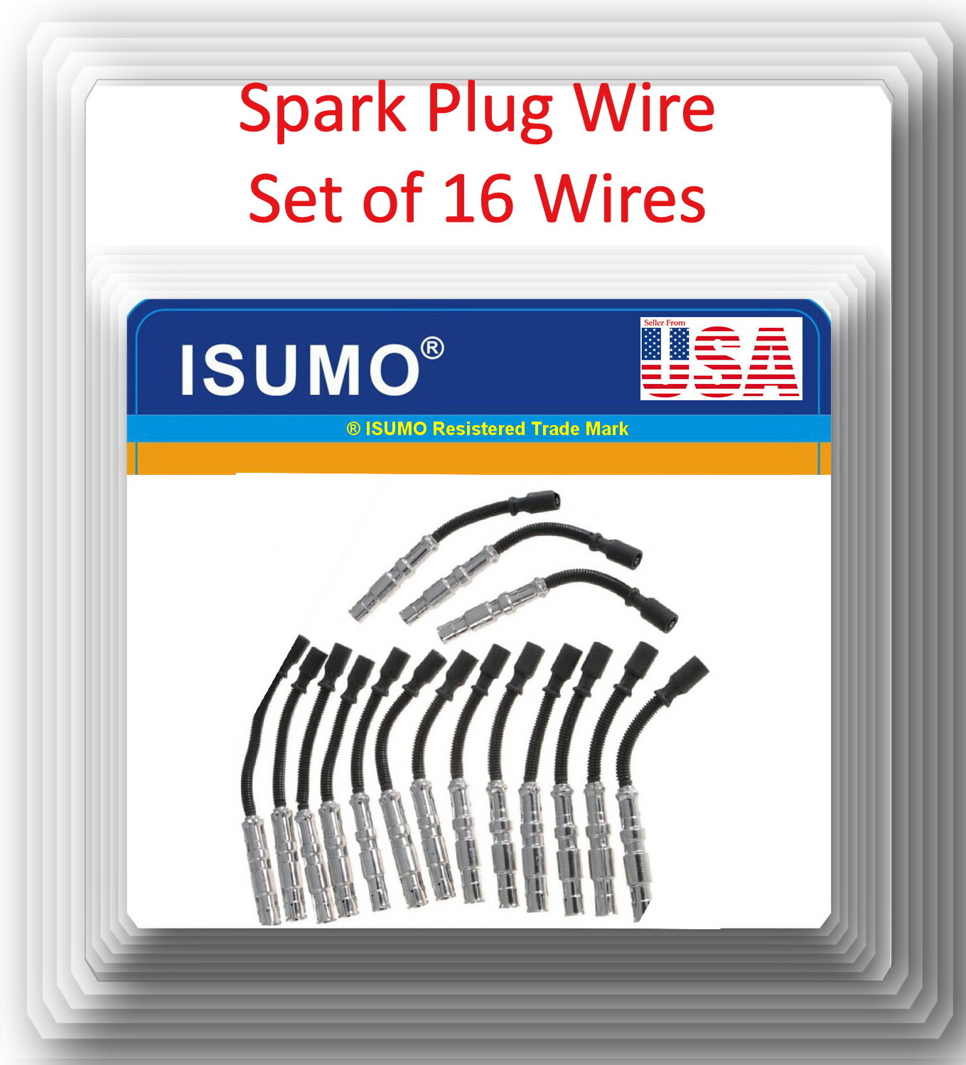 Spark Plug Wire Set 16 Kits Fits:OEM#1121500418 Mercedes-Benz V-8 8Cyl ...
