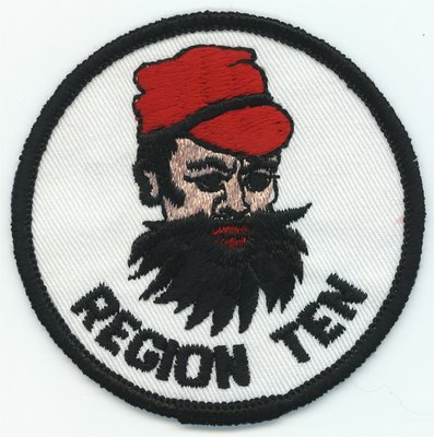 REGION PATCH - REGION TEN - MN, ND, SD, MT - PLASTIC BACK (NAT'L REPROD ...