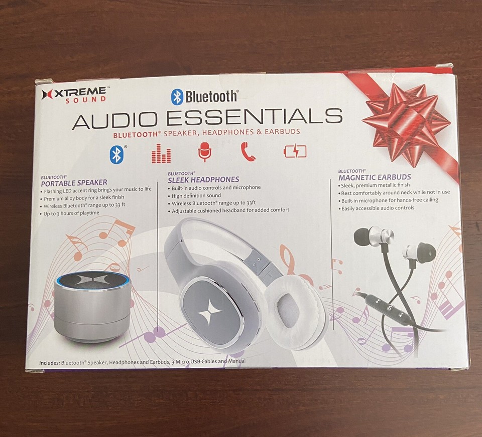 Xtreme Sound Bluetooth Audio Essentials 3pc Kit Speaker, Headphones ...