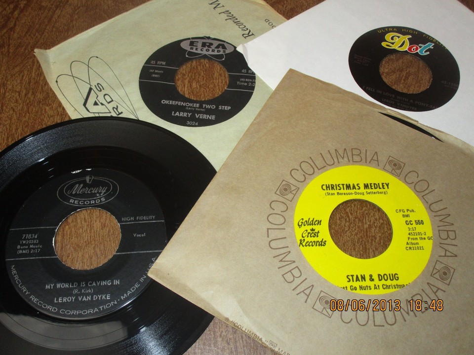 vintage novelty rock lot of 4 Larry Verne MR. CUSTER / 1960 Era + 3 p55 ...