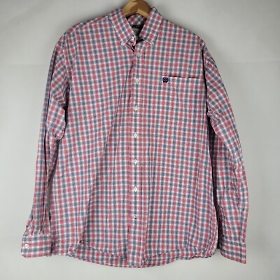 Cinch Button Shirt Mens Medium Plaid Long Sleeve Western Workwear Rodeo ...
