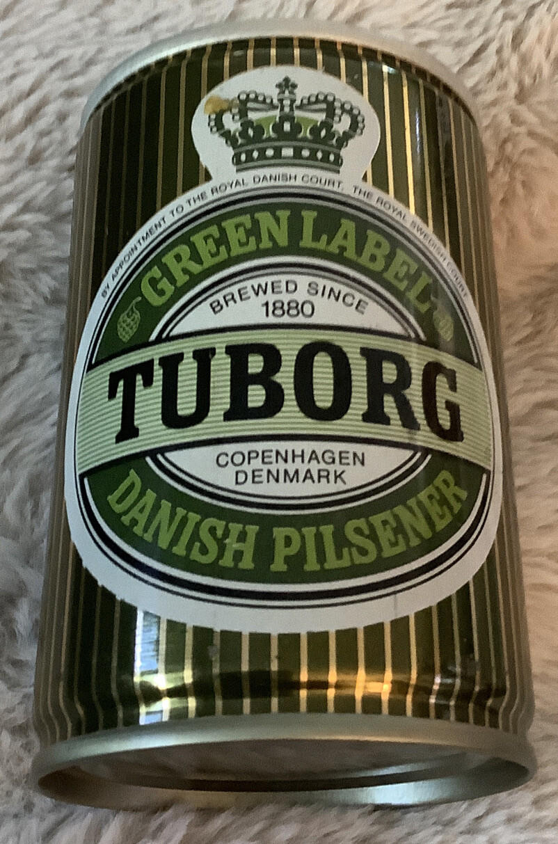 Tuborg Green Label Danish Pilsener 9.6oz Beer Can Copenhagen Denmark | eBay