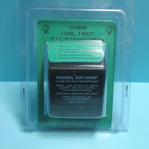 Dollhouse Miniature Cir-Kit 12V 3W Plug In Transformer CK1009F | eBay