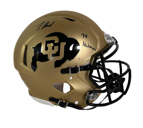 Travis Hunter Autographed/Inscribed "24 Heisman" CU Buffs Pro Helmet ...