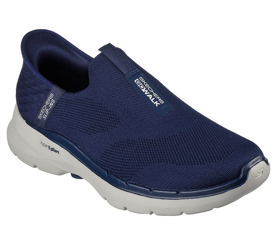 NEW Skechers 216278 Mens Slip-ins Go Walk 6 Easy On Navy Memory Foam Sz ...