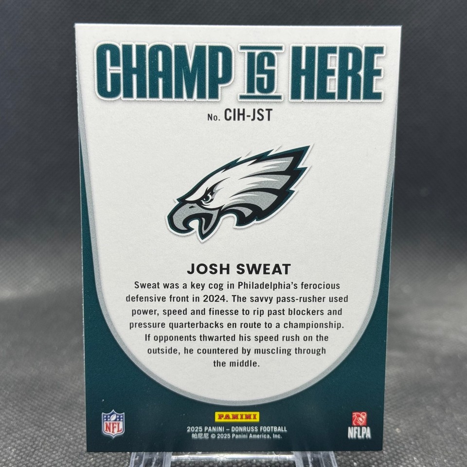 Josh Sweat 2025 Donruss Football Champ Is Here Philadelphia Eagles #CIH ...