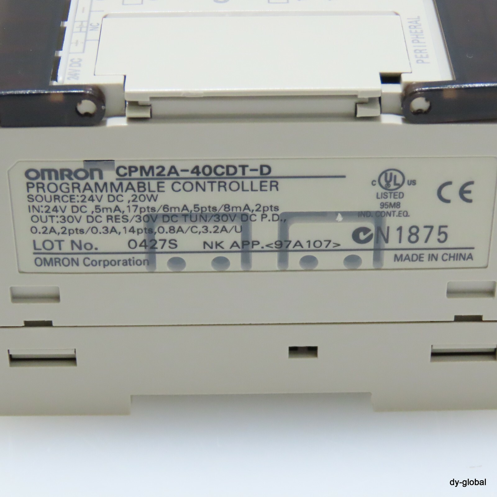 OMRON NIB SYSMAC CPM2A-40CDT-D PROGRAMMABLE CONTROLLER PLC-I-2065=9L15 ...