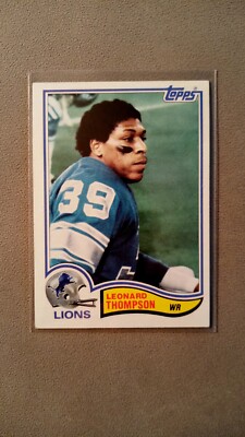 1982 Topps Football # 352 Leonard Thompson Detroit Lions EX-MT+ | eBay