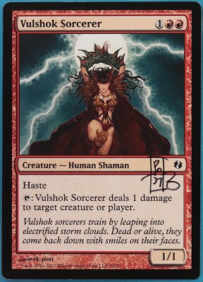 Vulshok Sorcerer Venser vs. Koth NM Red Common SIGNED CARD (410720 ...