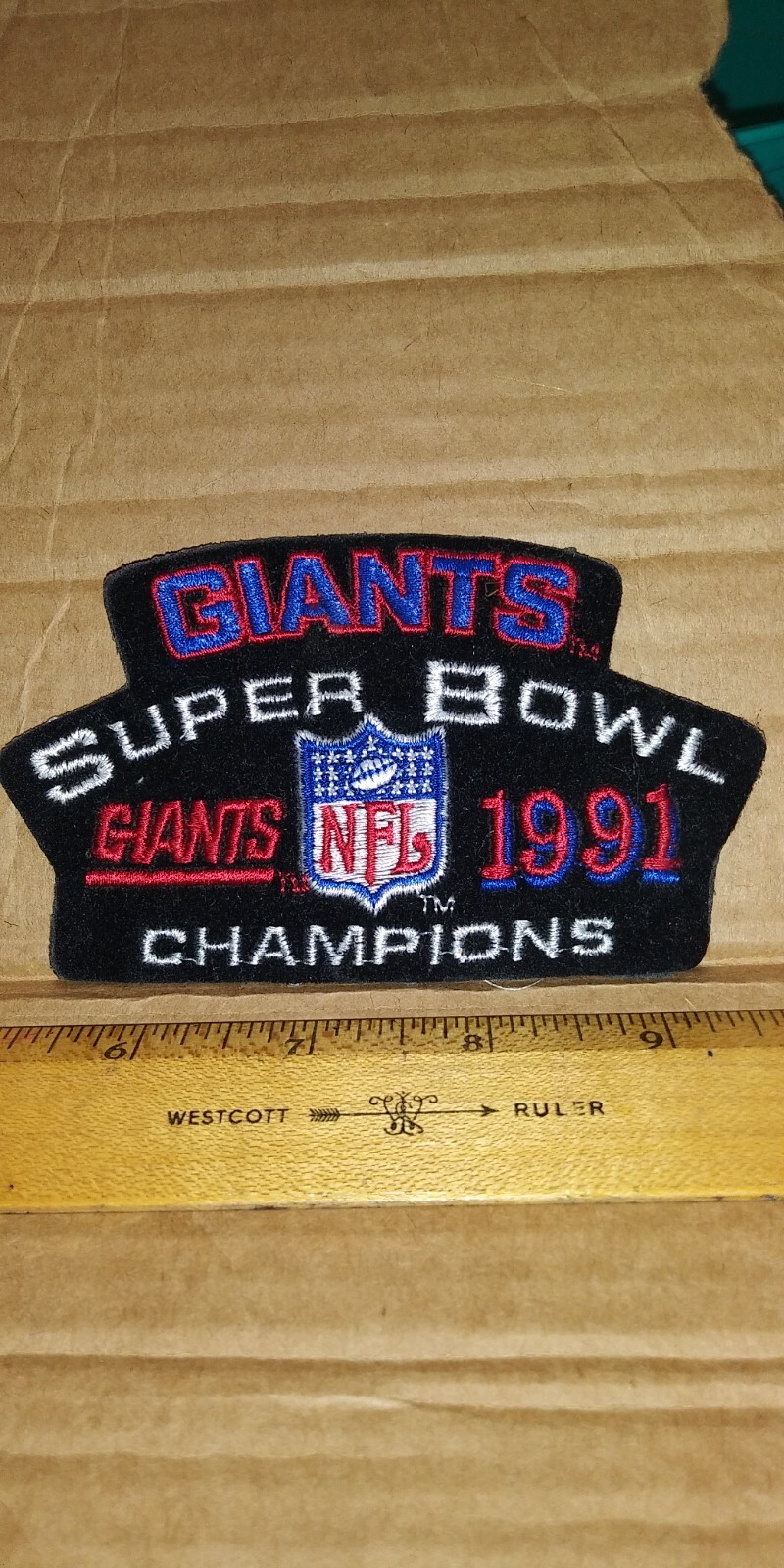New York Giants 1991 Super Bowl Champions Patch - Free Shipping | eBay