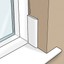 uPVC Cloaking Fillet D Mould Trim PVC Architrave Plastic Window Door ...