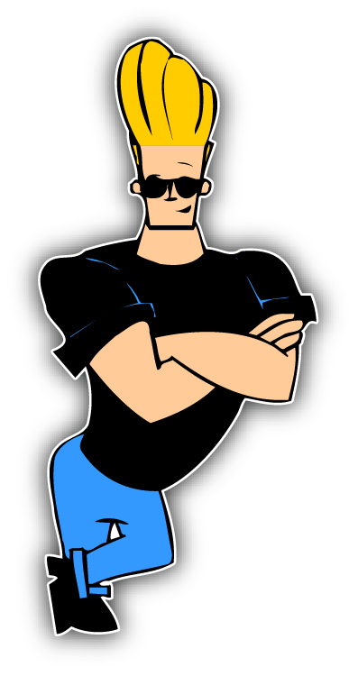 Johnny Bravo Cool Cartoon Car Bumper Sticker Decal 3'' x 6'' | eBay