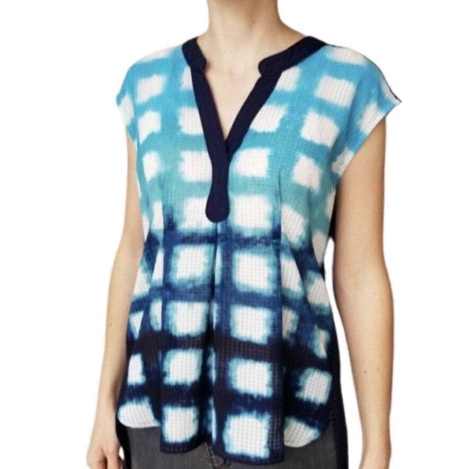 Anthropologie Postmark Egress Split Neck Top Womens S… - Gem
