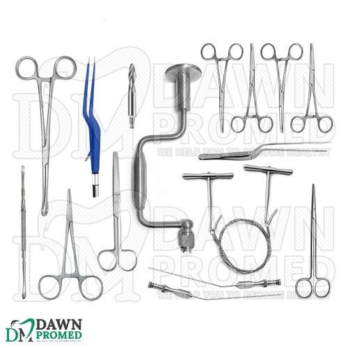 18 Pcs CJD (Creutzfeldt-Jakob Disease) PMD Neurology Instrument Set ...