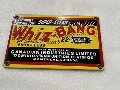 8 Inch Whiz Bang Ammunition Hunting Rifle Bullets PORCELAIN ENAMEL ...
