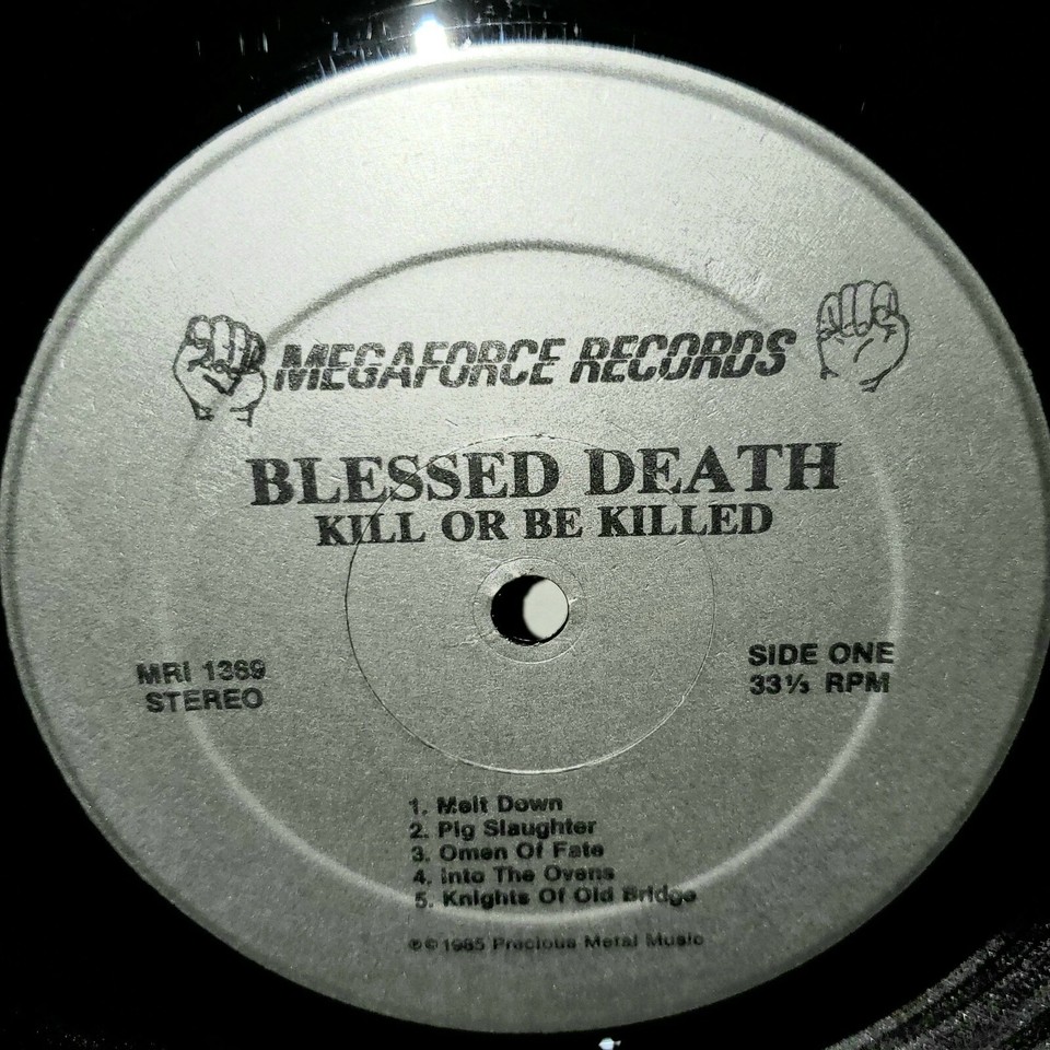 BLESSED DEATH Kill Or Be Killed LP VG+ 1985 Megaforce MRI 1369 Vinyl ...