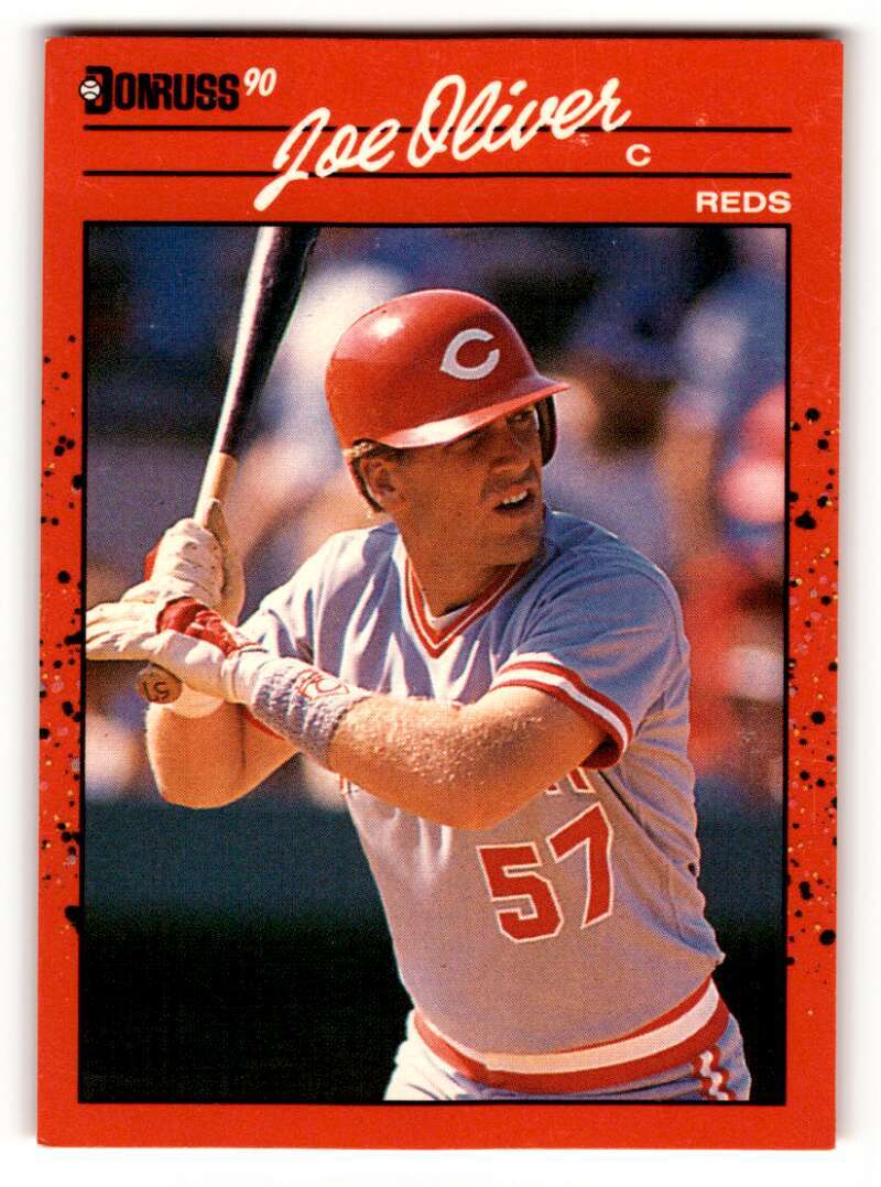 1990 Donruss #586 Joe Oliver Cincinnati Reds Baseball Cards EX/NM ID ...