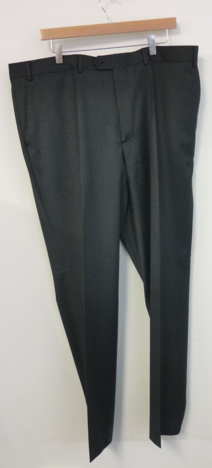 Robert Old Reda Super 110’s Wool Dress Trousers Mens W40 L32 Charcoal ...