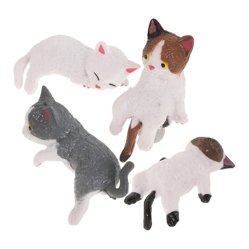 4pcs Resin Cat Figurine Car Dashboard Car Ornaments Cute Car ...
