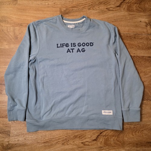 Life is Good Blue Graphic Sweatshirt - Size XL | eBay