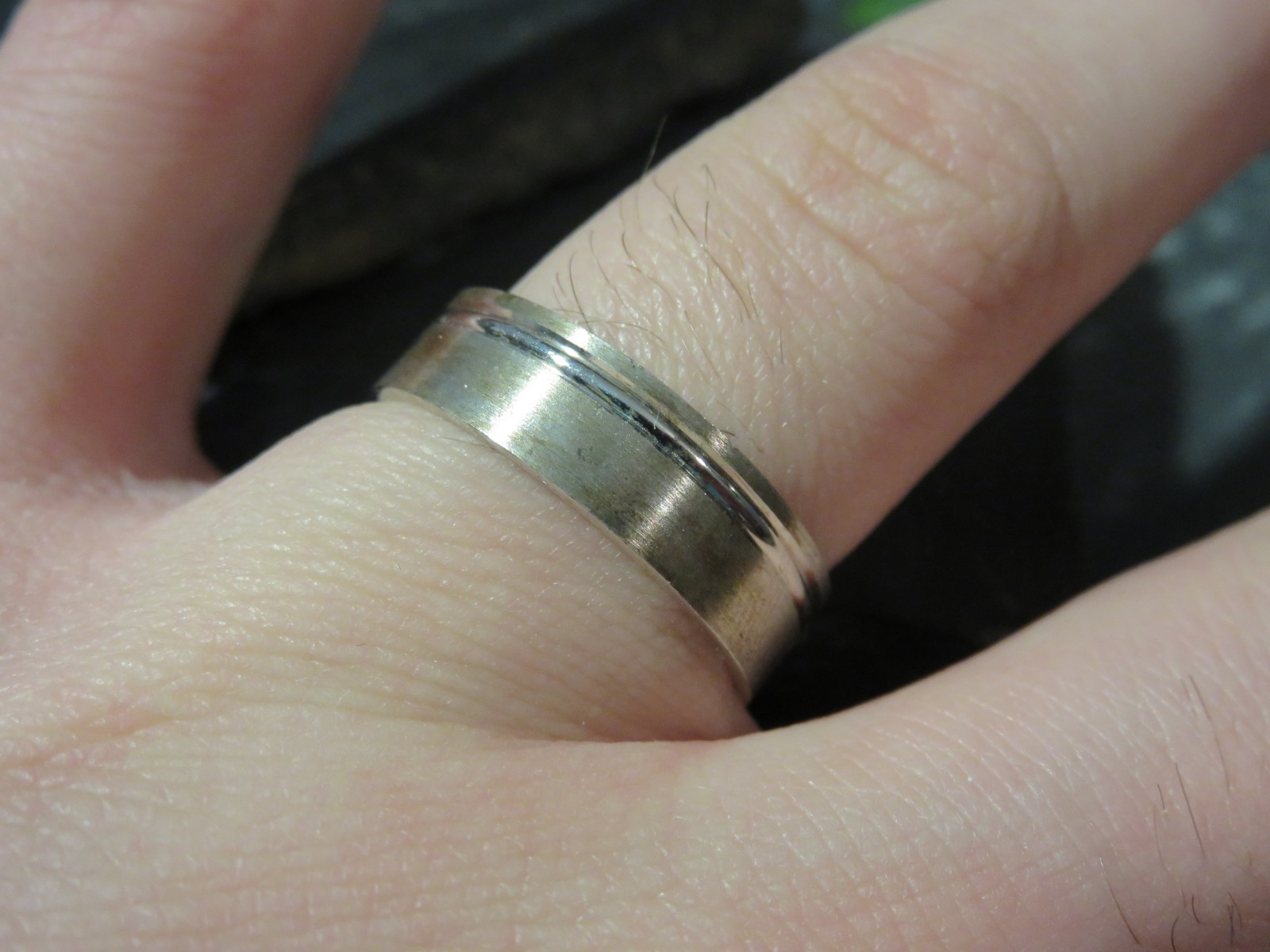 Moderner 925 Sterling Silber Ring Rings BMA Rillen Damen Herren Matt ...