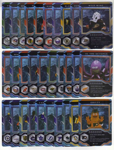 21-22 UD MVP Mascot Insert SET (30 cards) Youppi! Gritty Carlton Fin ...