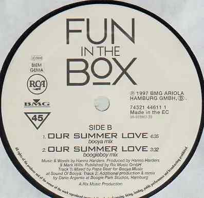 Fun In The Box Our Summer Love Vinyl Single 12inch BMG | eBay.de