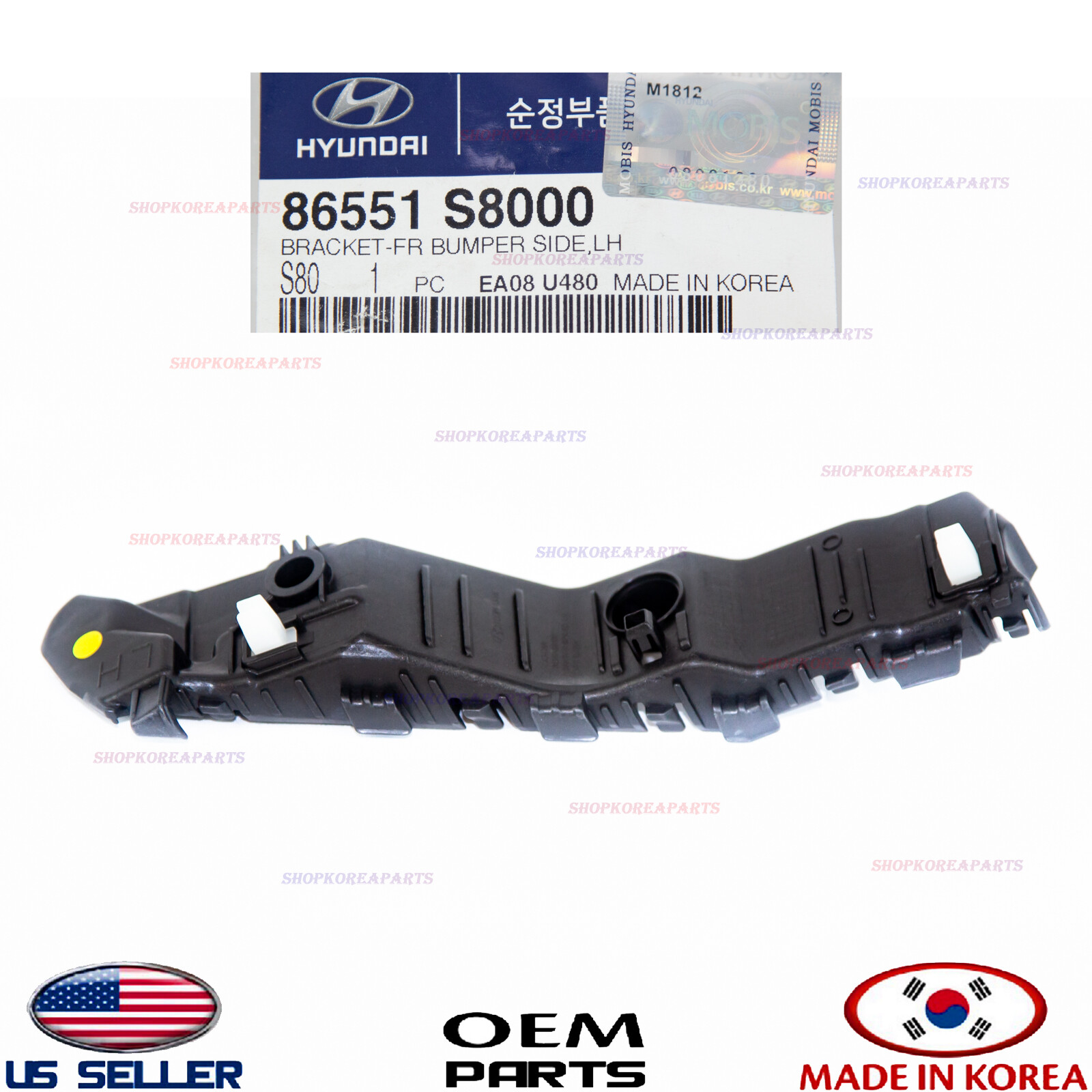 Genuine Front Bumper Bracket LEFT Driver Side OEM Hyundai Palisade 2020 ...