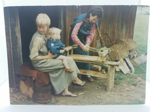 Vintage Postcard West Stow Anglo Saxon Village Women Making Braid ...