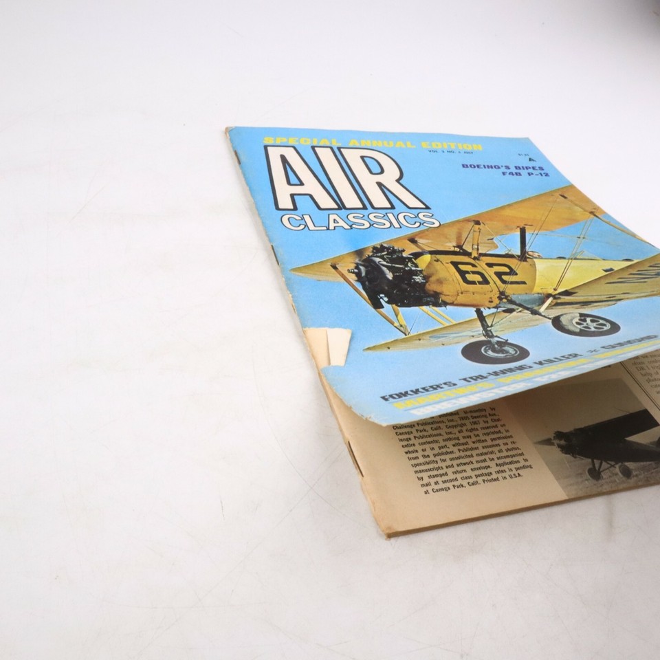 Air Classics Magazine July 1967 Vol 3 #6 Boeing's Bipes F4B P-12 | eBay