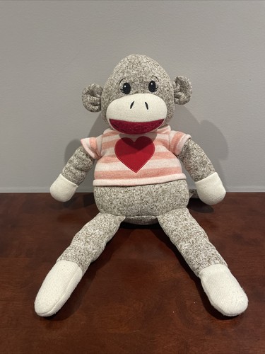 Sock Monkey Plush Stuffed Dan Dee Animal 20 inch Valentines | eBay