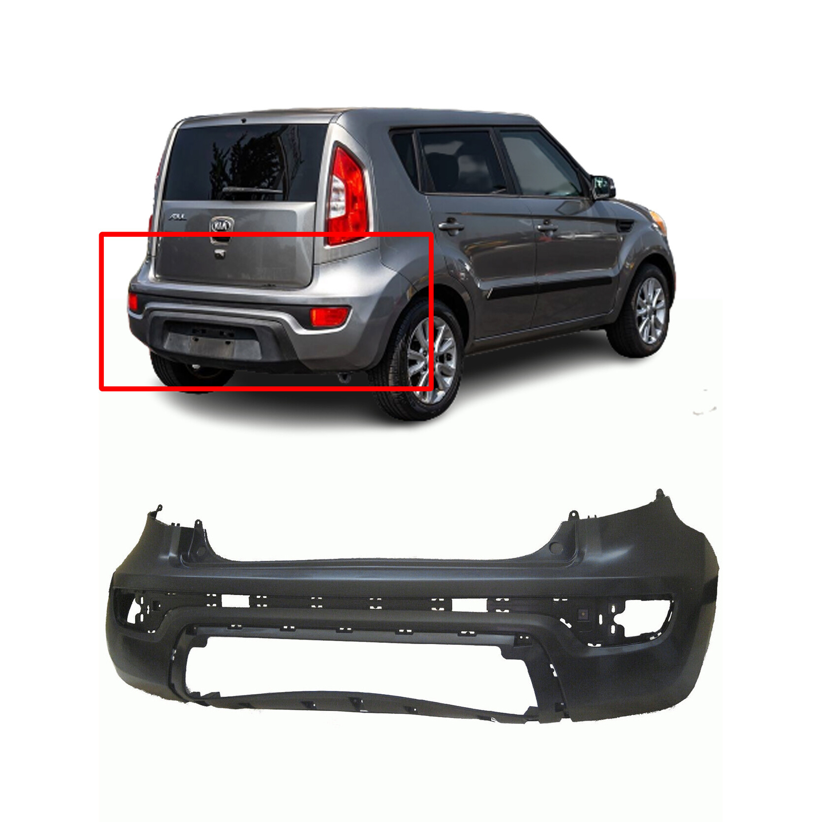 Rear Bumper Cover For 2012-2013 Kia Soul Primed 866112K500 KI1100165 | eBay