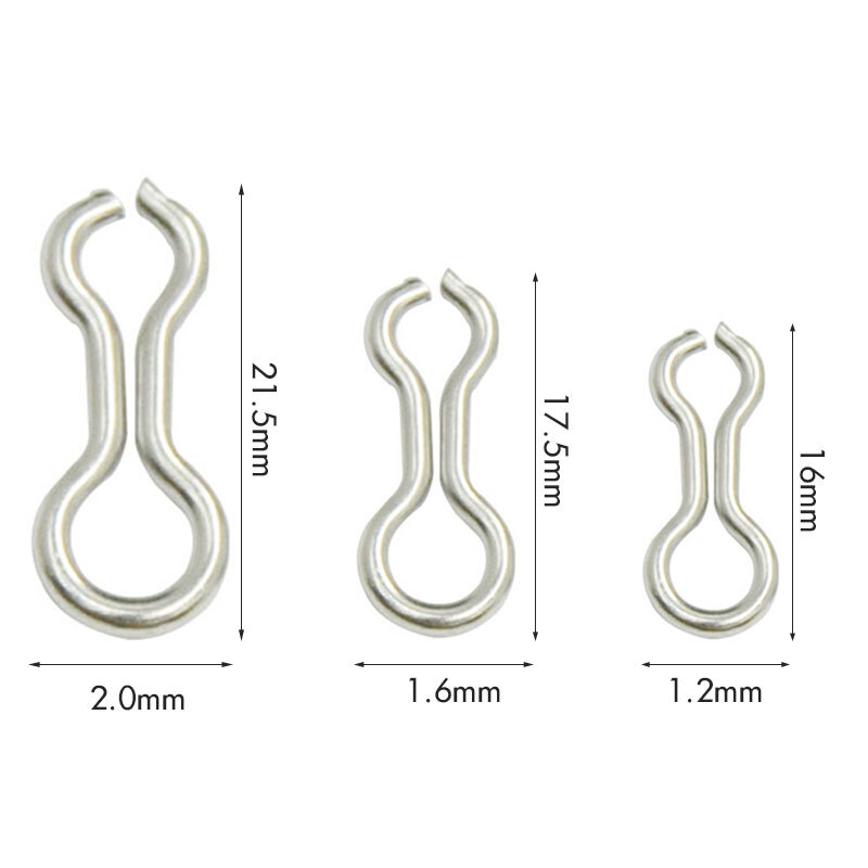 100Pcs/Set Stainless Steel Fishing Sinkers Jigs Lure Eyelets Splay ...