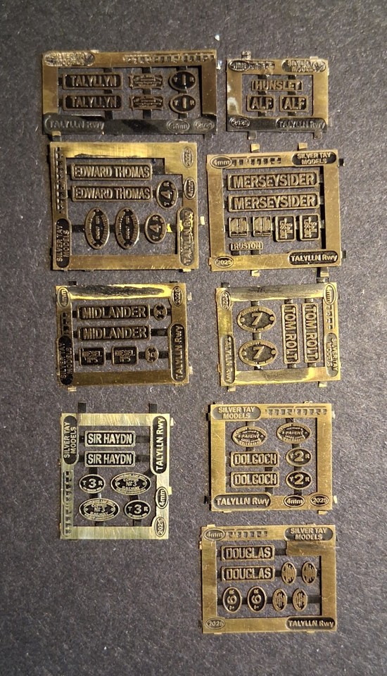 009 (4mm) Silver Tay Models Talyllyn Railway nameplates | eBay UK