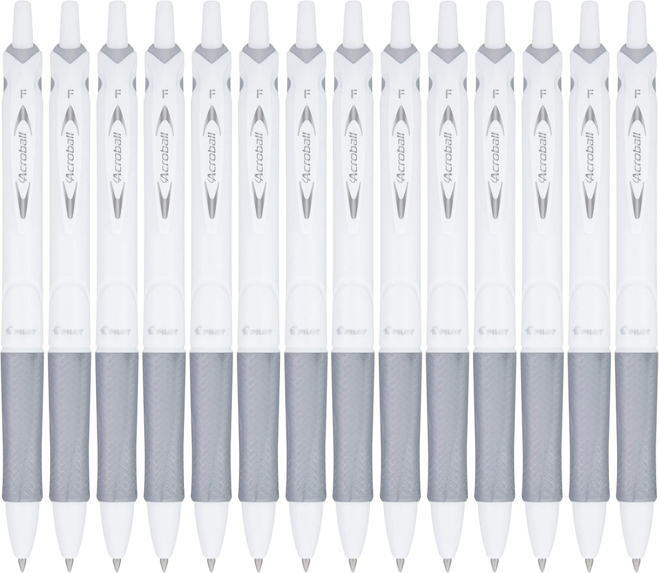 Acroball PureWhite Advanced Ink Refillable & Retractable Ball Point ...