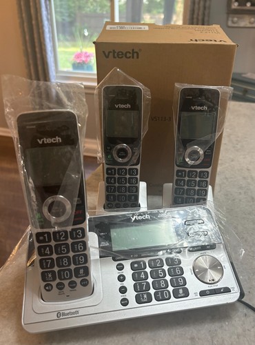 Vtech VS113-3 Handset Cordless Answering System Smart Call Blocker ...