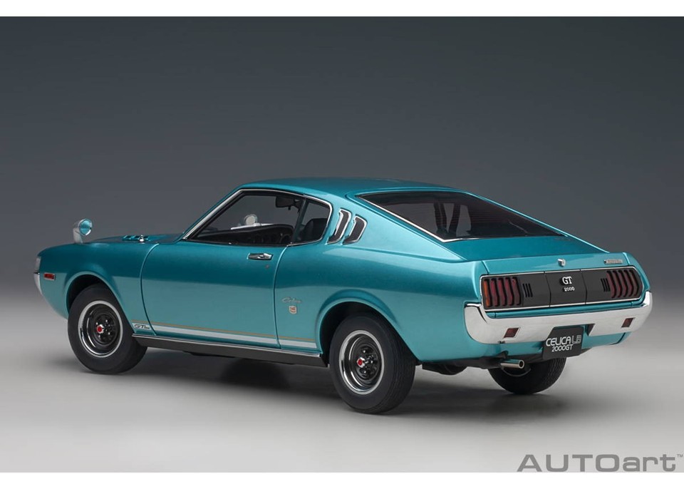 Toyota Celica Liftback 2000GT 1/18 Scale Model Turquoise Blue Metallic ...