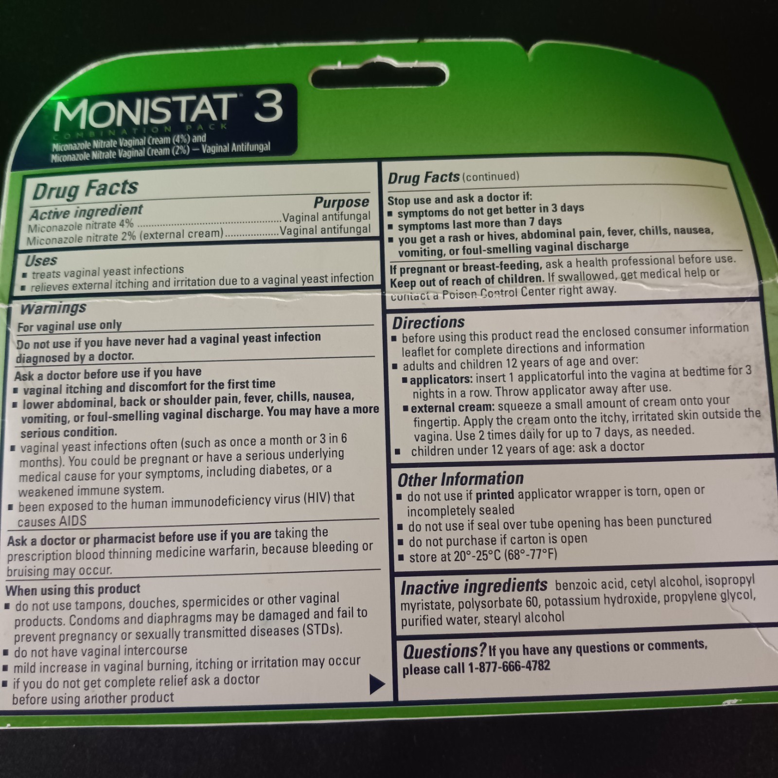 Monistat 3 Combination Pack | eBay