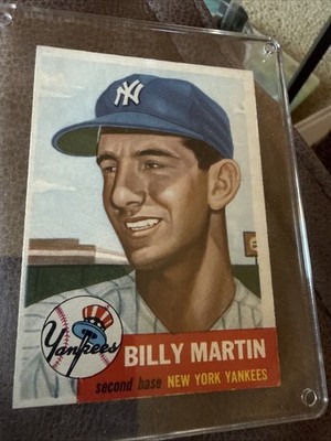 1953 Topps - Billy Martin #86 Bio Information in Black | eBay